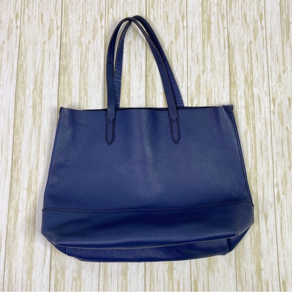 J. Crew | Bags | J Crew Navy Blue 0 Leather Transport Tote | Poshmark